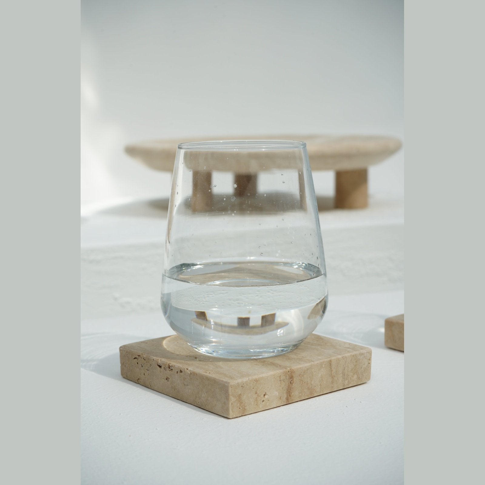 Travertine Coasters - Set of 4 – touche déco